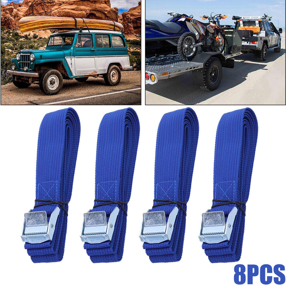 8x Lashing Straps with Buckles Adjustable Cam Buckle Tie Down Cinch ...